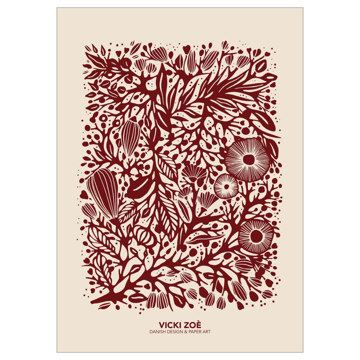 VICKI ZOÉ Red Spring Florals - A5