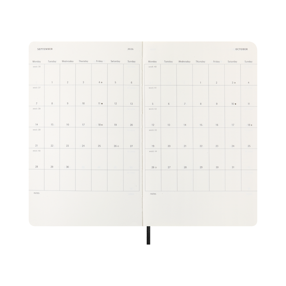 Moleskine Kalender Soft 12M Daily Large Sort 2026