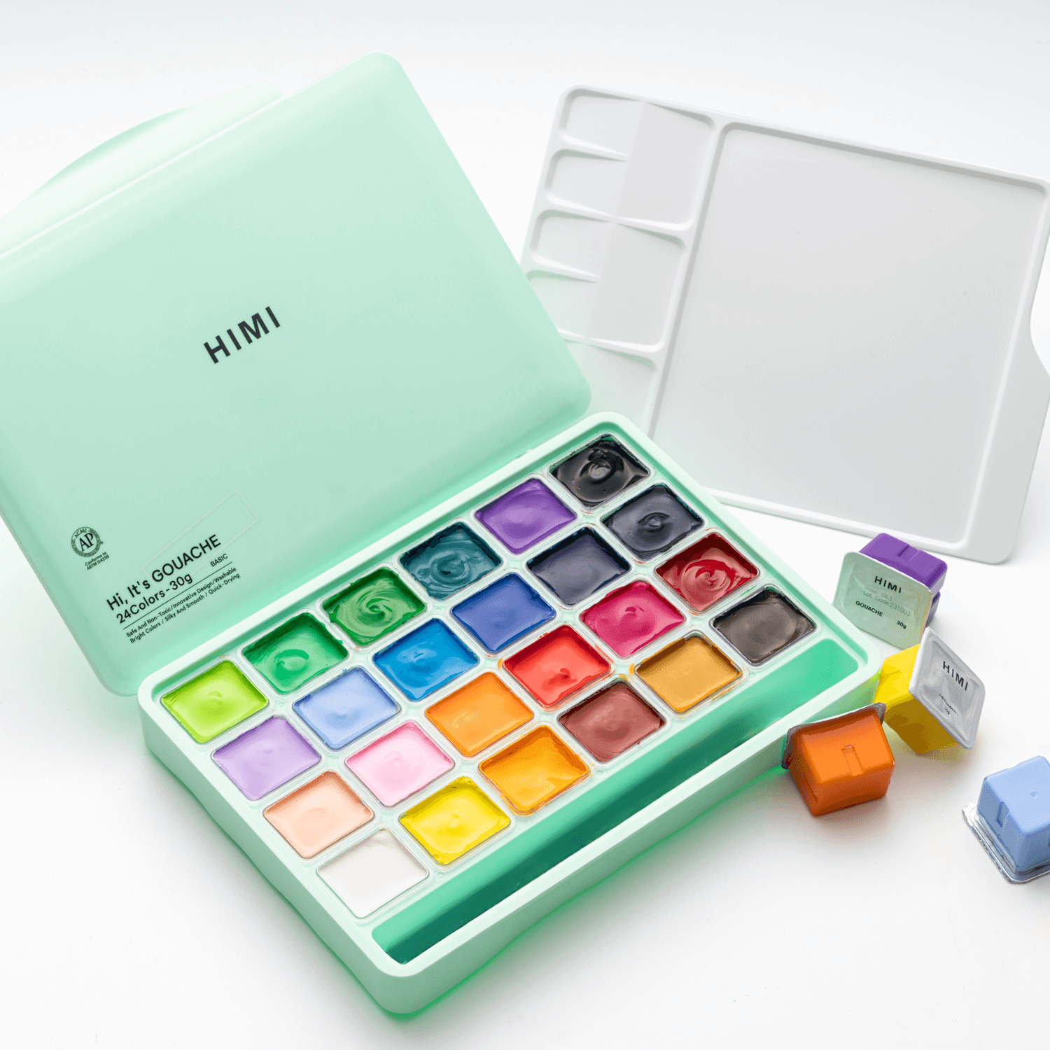 HIMI Gouache set 24 pcs. 30ml (green)